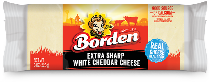 Extra Sharp White Cheddar Chunk - Borden Cheese Extra Sharp White Cheddar Chunk - Borden Cheese