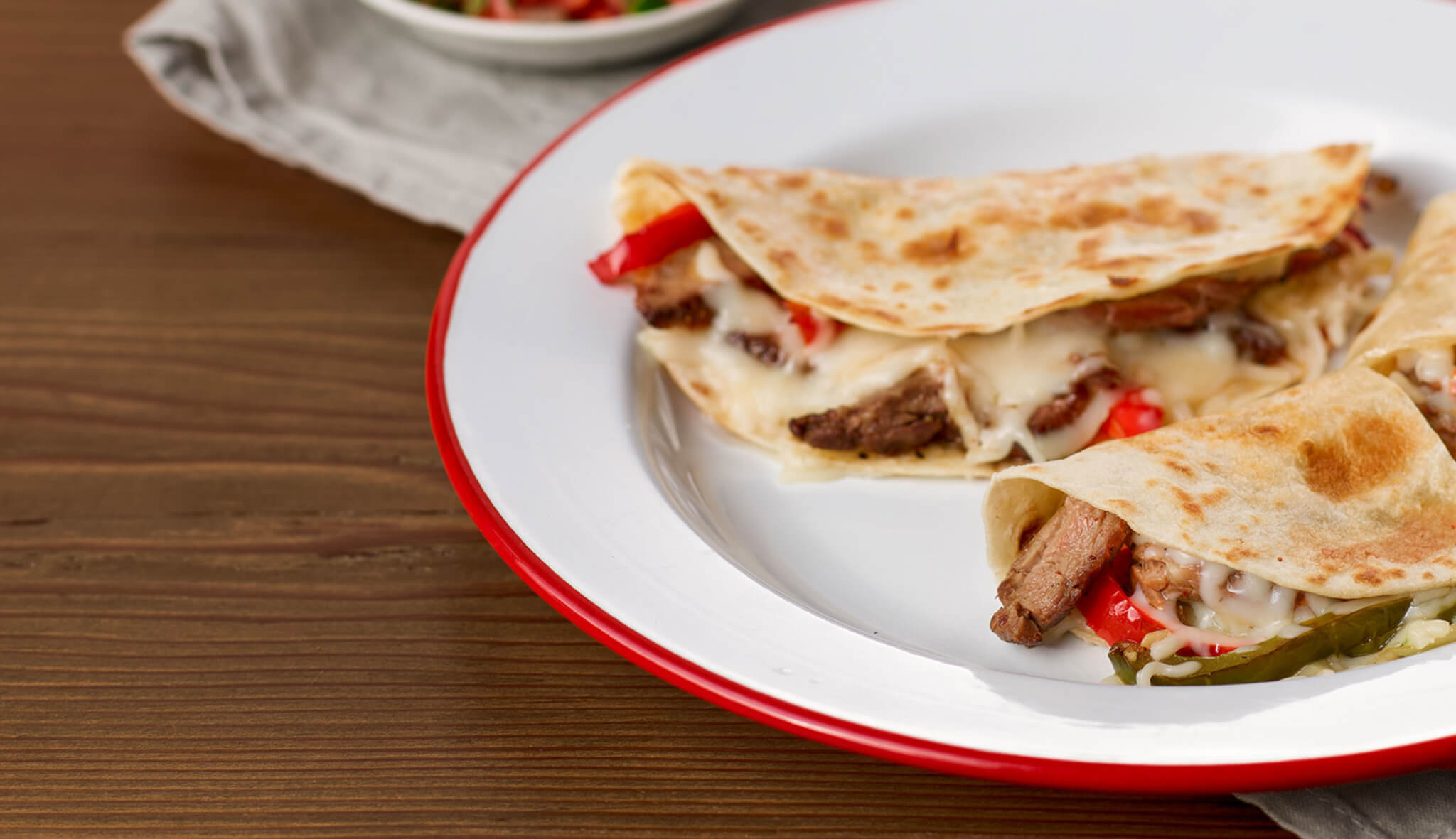 Steak Fajita Quesadillas - Borden® Cheese Steak Fajita Quesadillas - Borden® Cheese