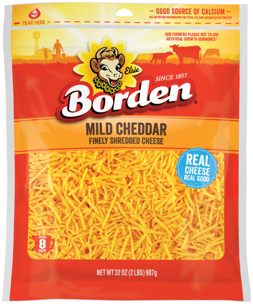 32oz Finely Shredded Mild Cheddar Shreds - Borden® Cheese