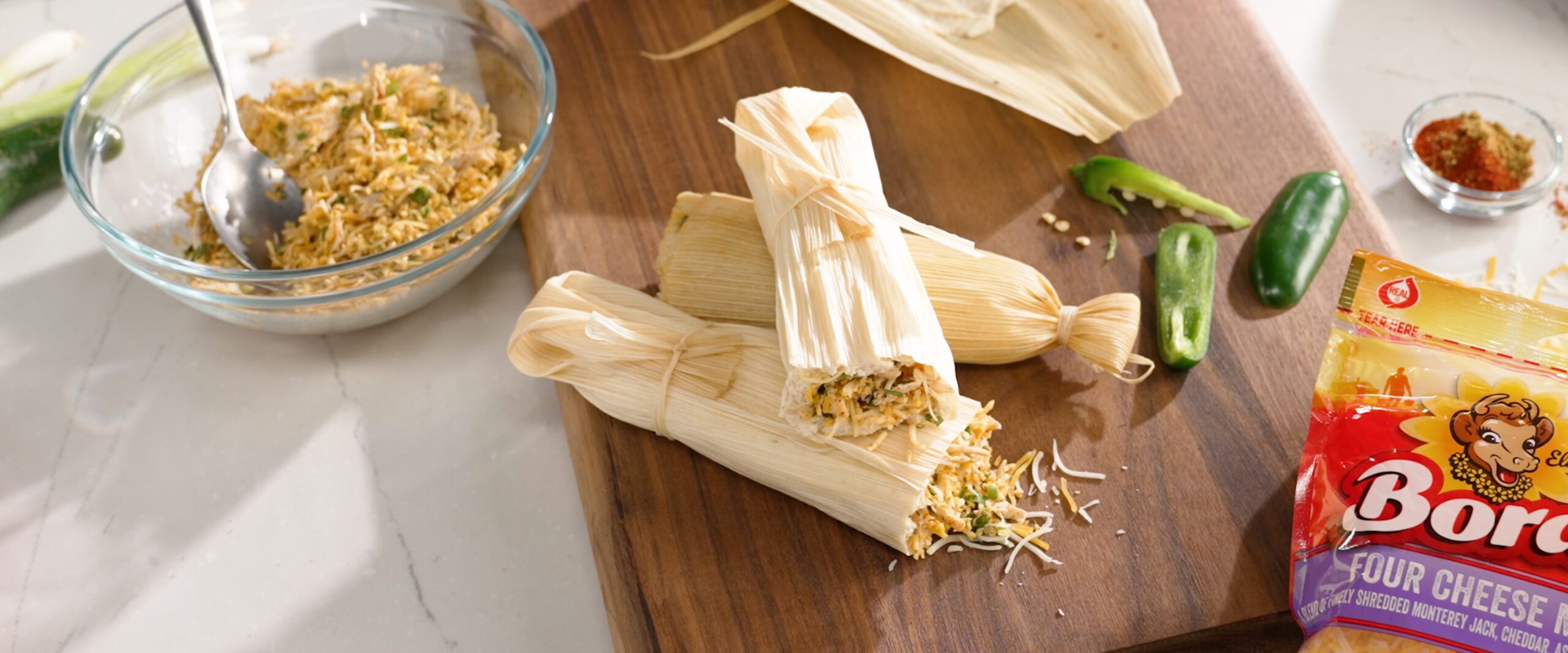 Cheesy Chicken Tamales - Borden® Cheese